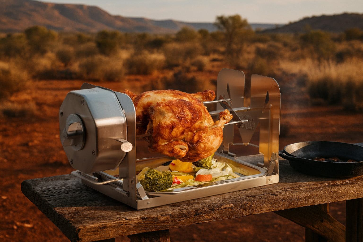 Portable, Cordless, Non-Electric Rotisserie for Anywhere Cooking – ROTO ...